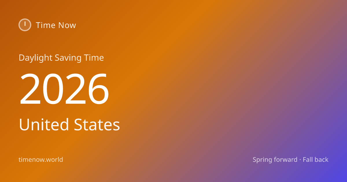 Daylight Saving Time 2026 in Usa: Dates and Times | Time Now