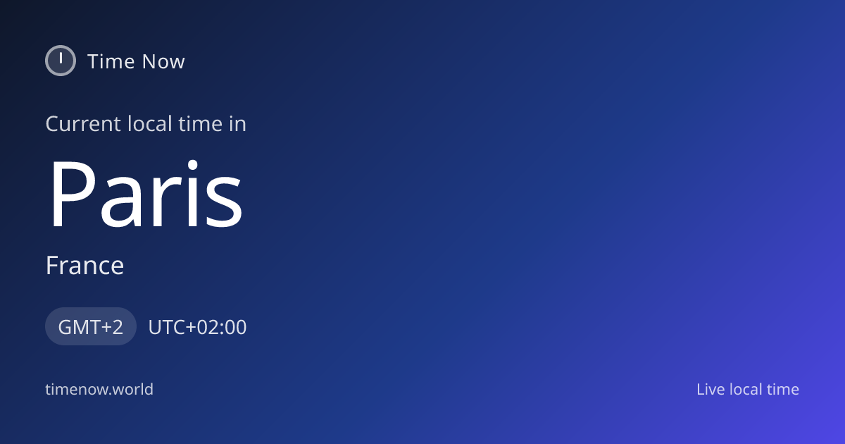 Current Time in Paris, France | Time Now