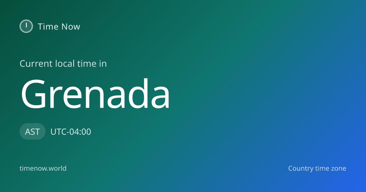 Current Local Time in Grenada, AST Time Zone | Time Now