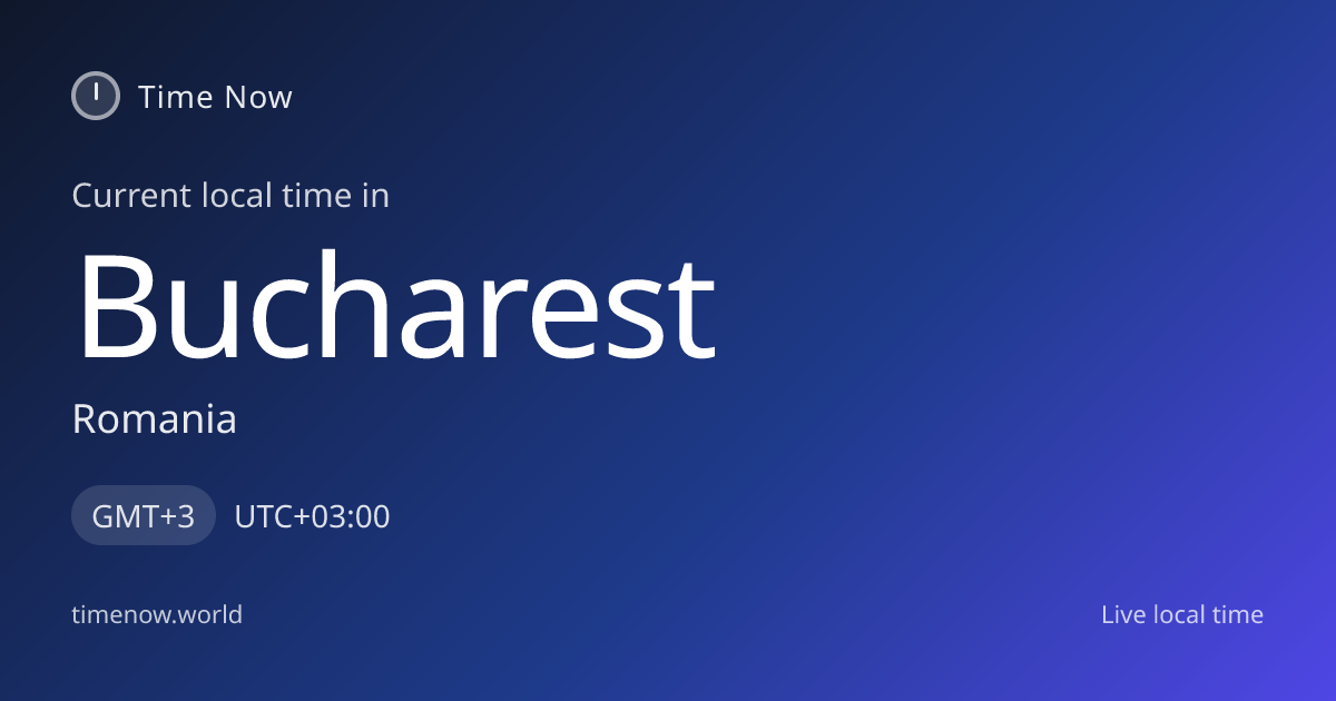 Current Time in Bucharest, Romania | Time Now