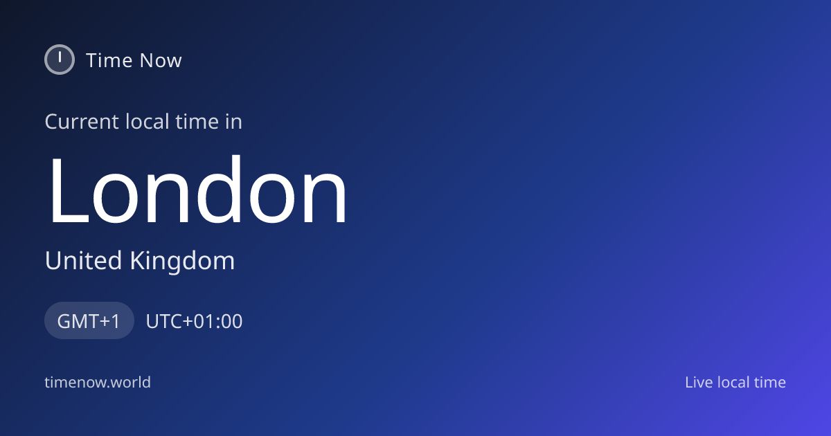 Current Time in London, Uk | Time Now